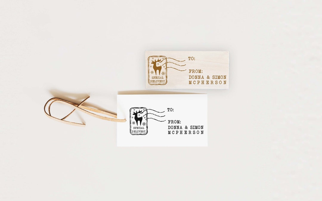 Gift Stamp, Custom Stamp, Holiday Stamp, Personalized Stamp , Custom ...