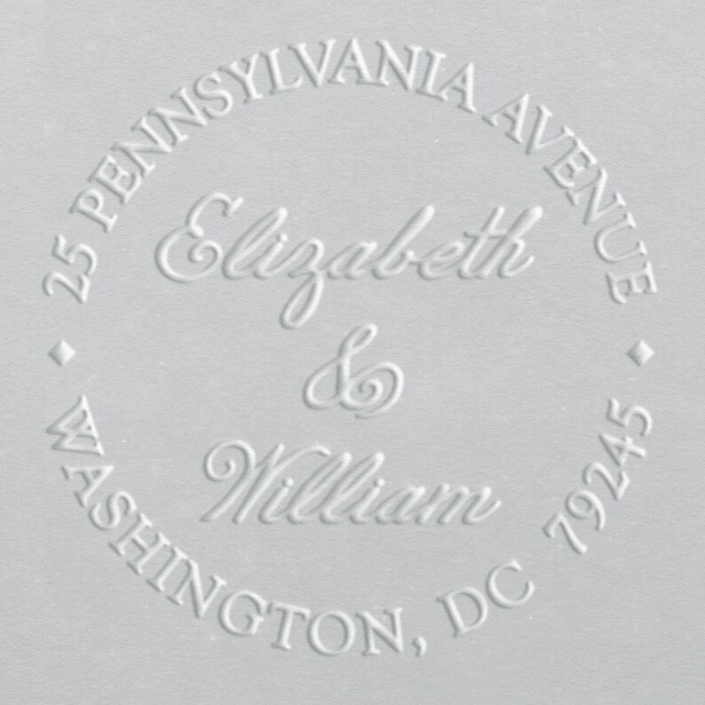 Wedding Embosser Couple Embosser Address Embosser Custom | Etsy