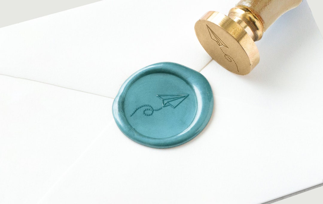Paper Airplane Wax Seal Stamp, Paper Plane Wax Seal Stamp, Sealing Wax ...