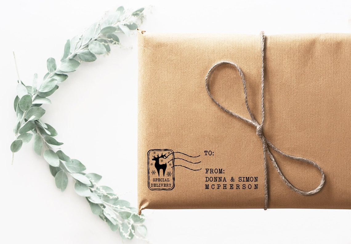 Gift Stamp Custom Stamp Holiday Stamp Personalized Stamp | Etsy