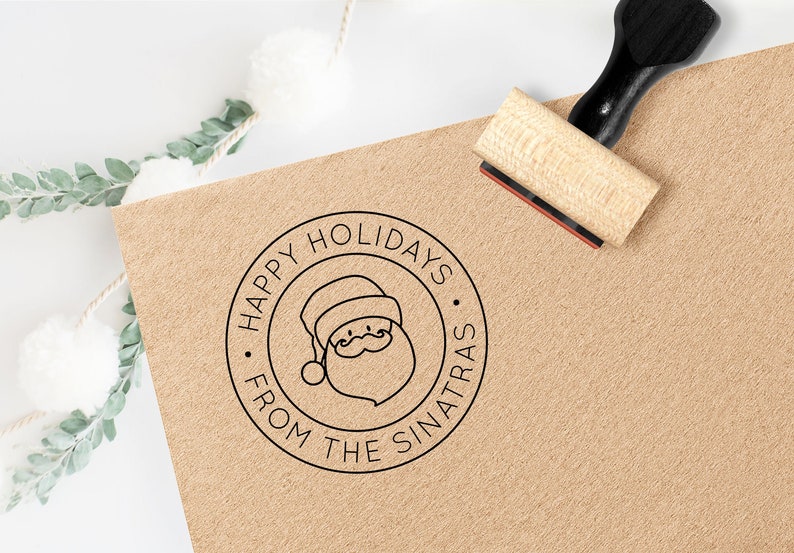 Santa Claus Stamp Custom Stamp Holiday Stamp Personalized | Etsy