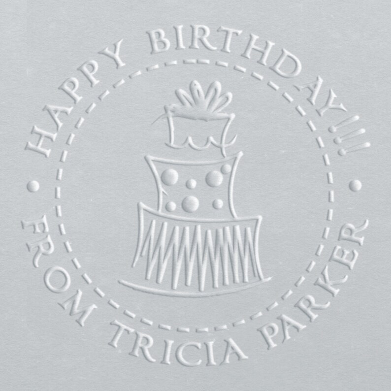 Happy Birthday Embosser Cake Embosser Custom Embosser - Etsy
