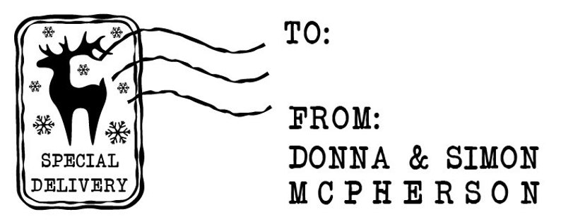 Gift Stamp Custom Stamp Holiday Stamp Personalized Stamp - Etsy