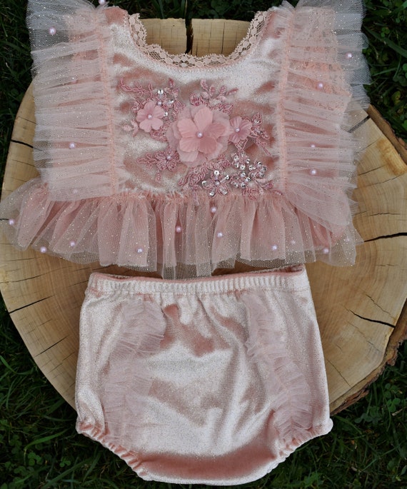 Sitter outfit Baby Girl Outfit Sitter Romper Girl Prop | Etsy