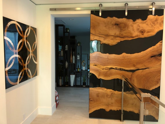 Custom Doors Epoxy Resin Live Edge Doors Custom Sliding Doors Live edge ...