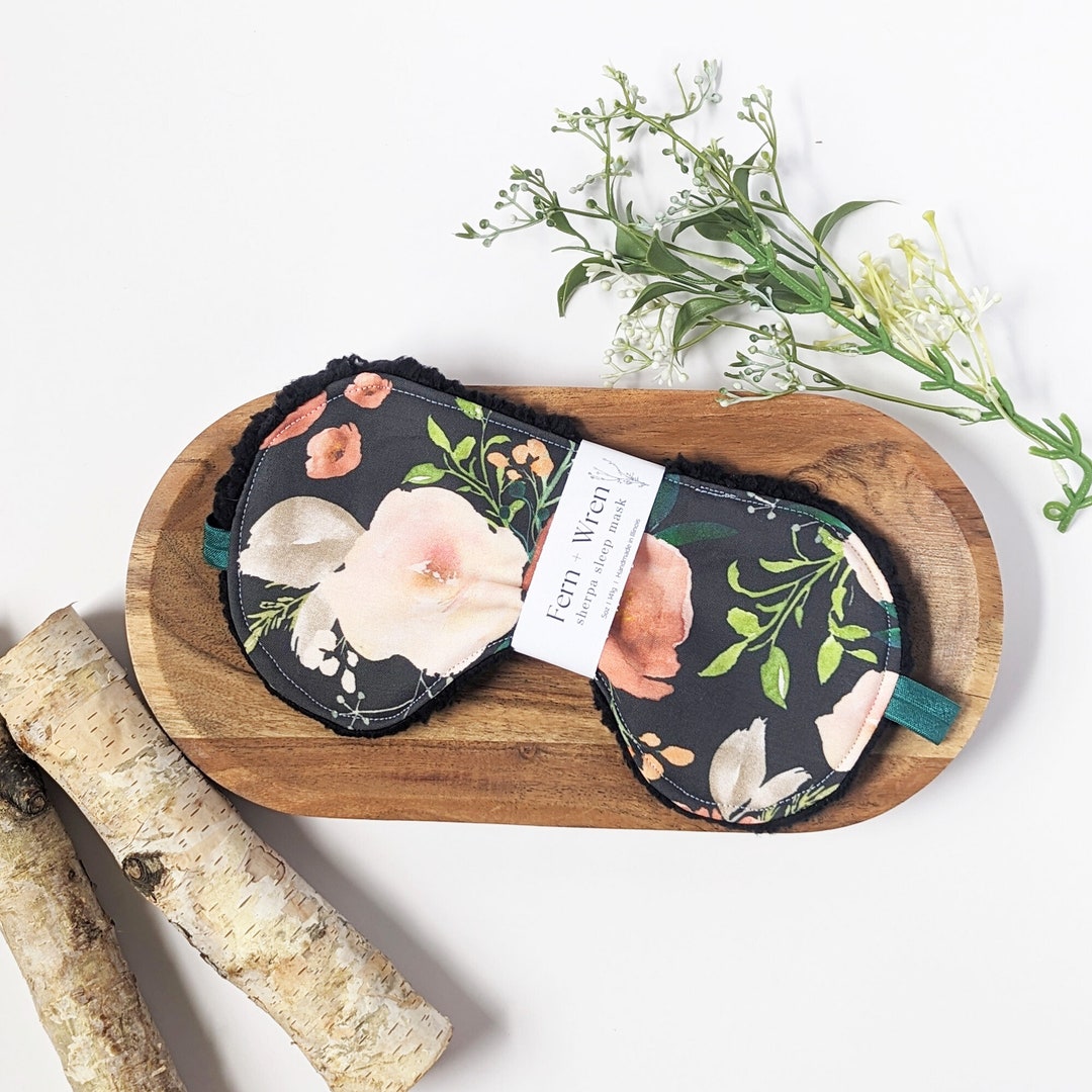 Handmade Gift Oversized Sleep Mask With Sherpa Backing for Better Sleep ...