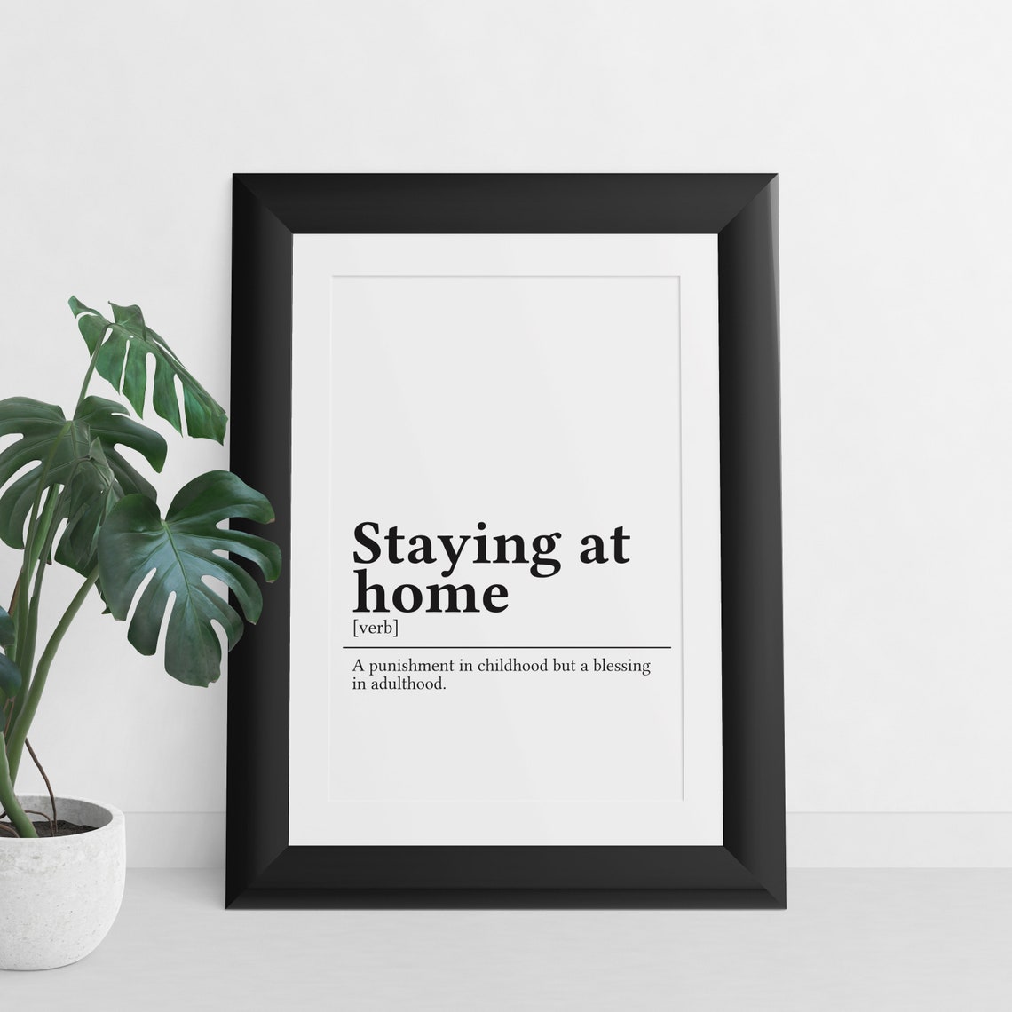 Staying at Home Definition Printable Housewarming Vertical - Etsy