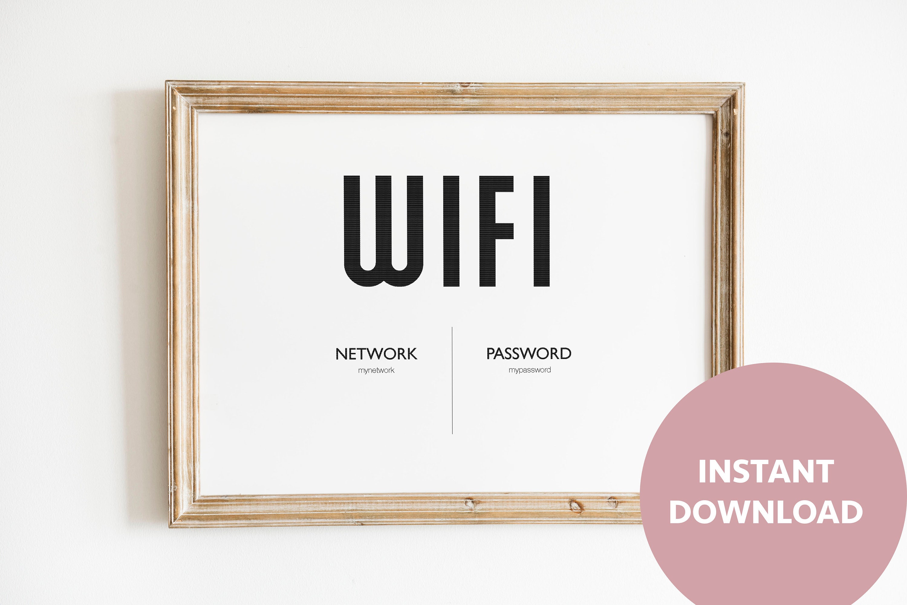 Printable WIFI Sign Editable WIFI Sign Printable Home Decor - Etsy