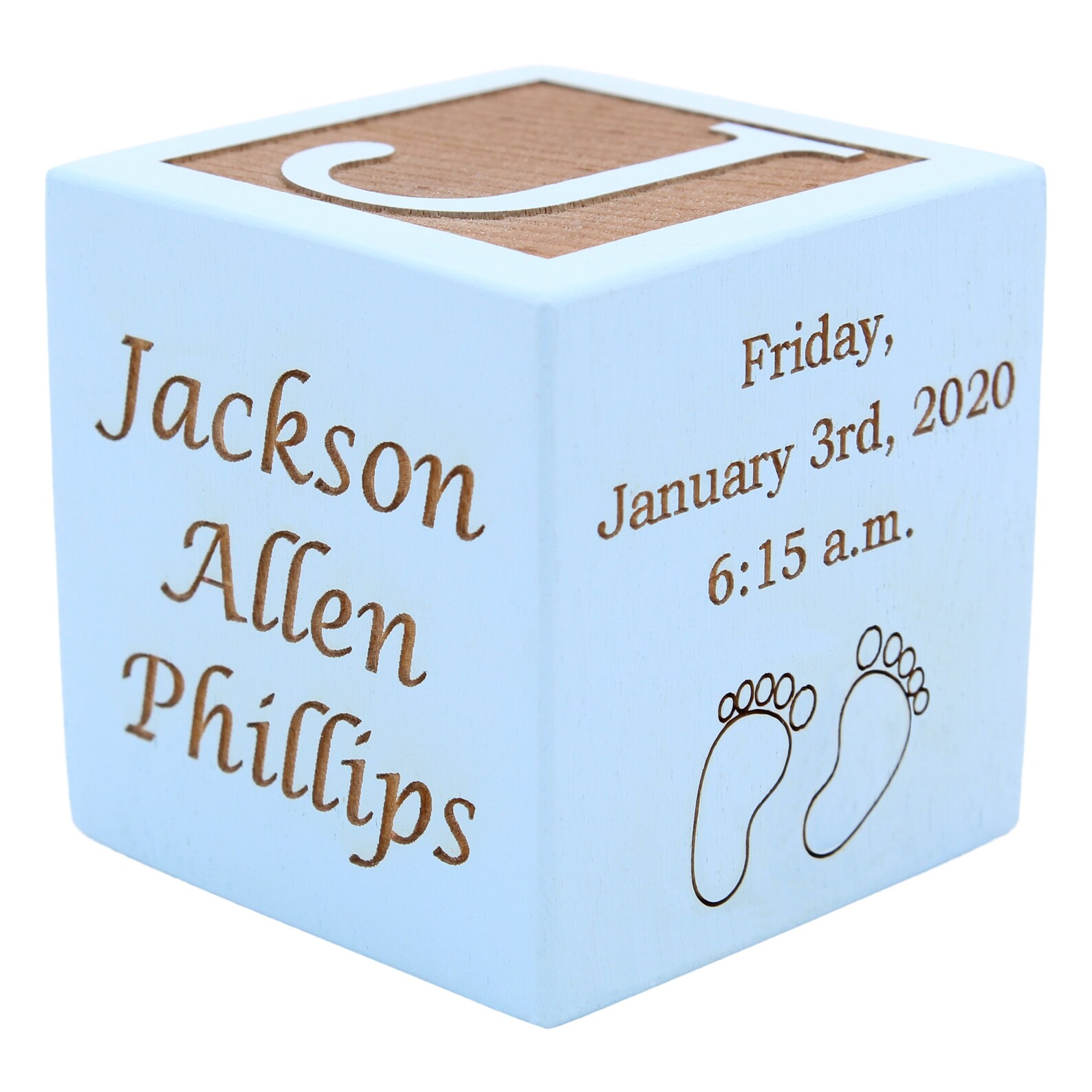 Baby Keepsake Block for Baby Girl Baby Boy Pink Blue - Etsy