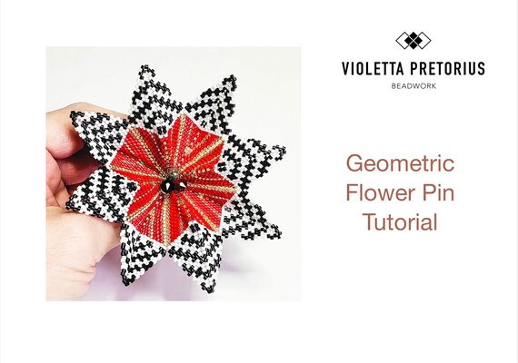 Geometric Flower Pin Tutorial | Etsy