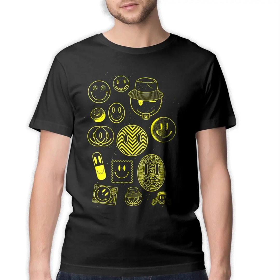 Acid Smile Men's Acid House Smiley T Shirt - Rave Techno EDM DJ - Etsy