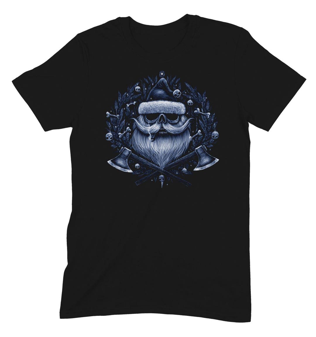 Viking Gothic Santa Claus Men's Christmas T Shirt - Etsy