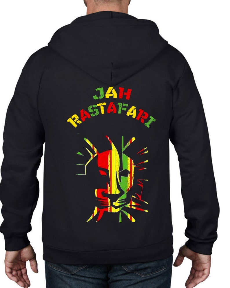 Jah Rastafari Reggae Full Zip Hoodie - Etsy