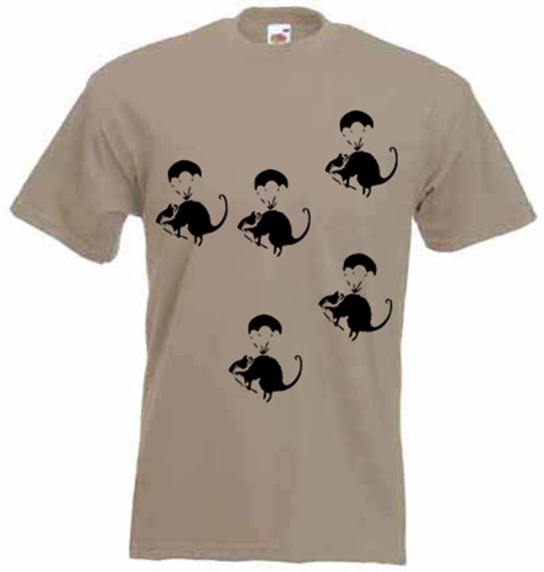 Banksy Parachute Rat Mens T-shirt - Etsy