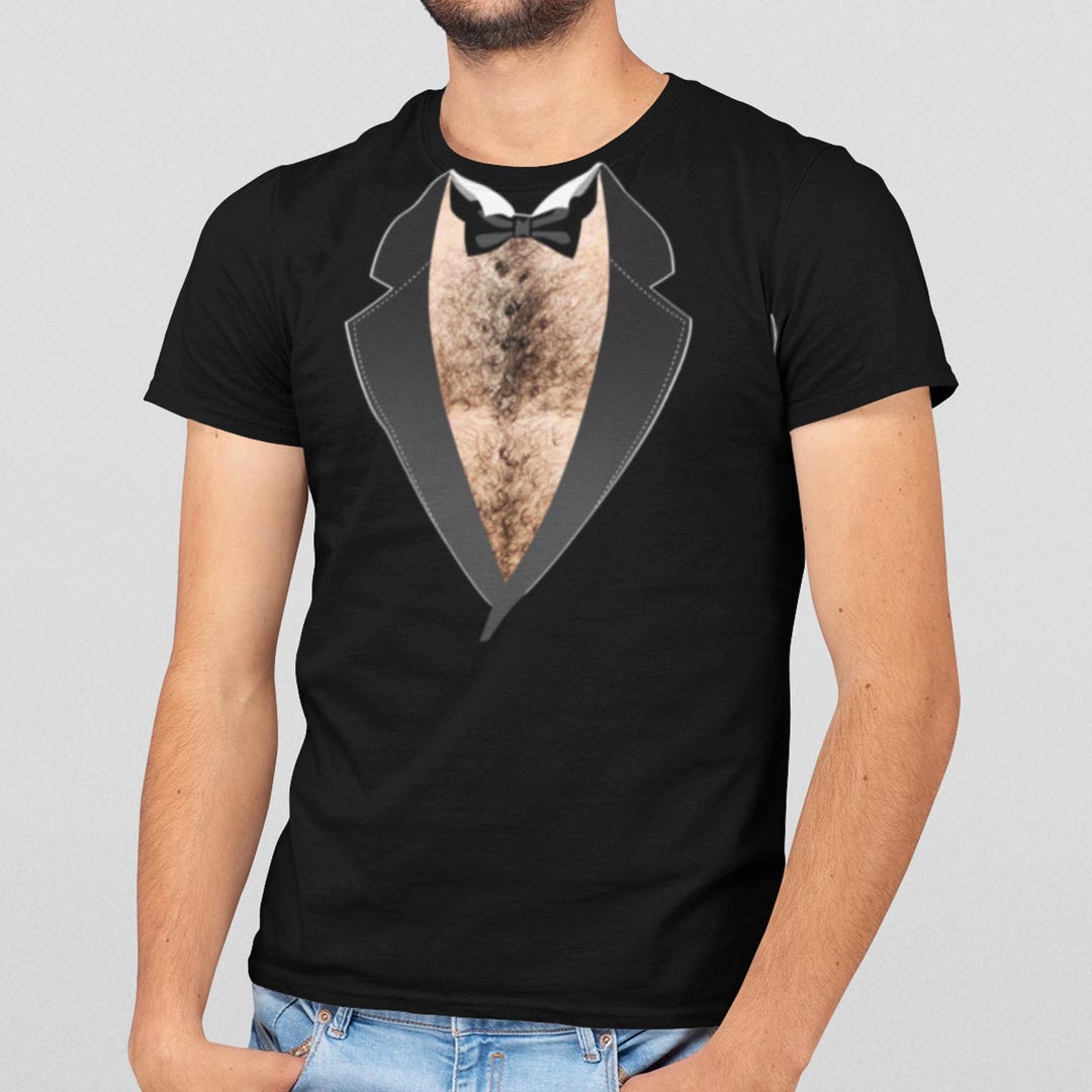 Hairy Chest Funny Tuxedo T-shirt - Stag Do Wedding Fancy Dress - Long & Short Sleeve - Etsy