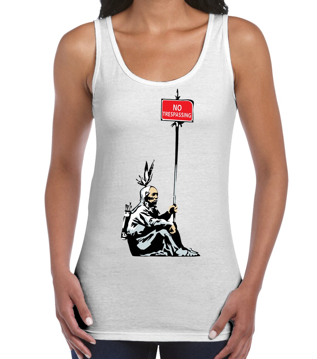 Banksy No Trespassing Indian Women's Vest Tank Top - Banksy Graffiti ...