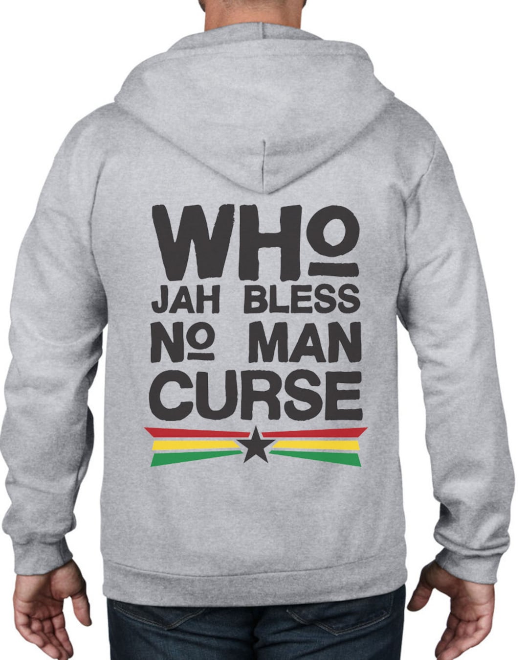 Who Jah Bless No Man Curse Reggae Full Zip Hoodie - Etsy