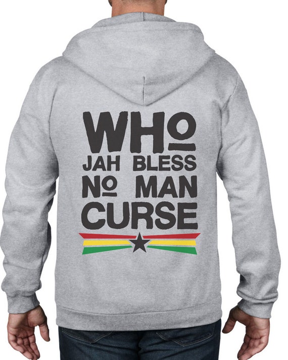 Who Jah Bless No Man Curse Reggae Full Zip Hoodie | Etsy