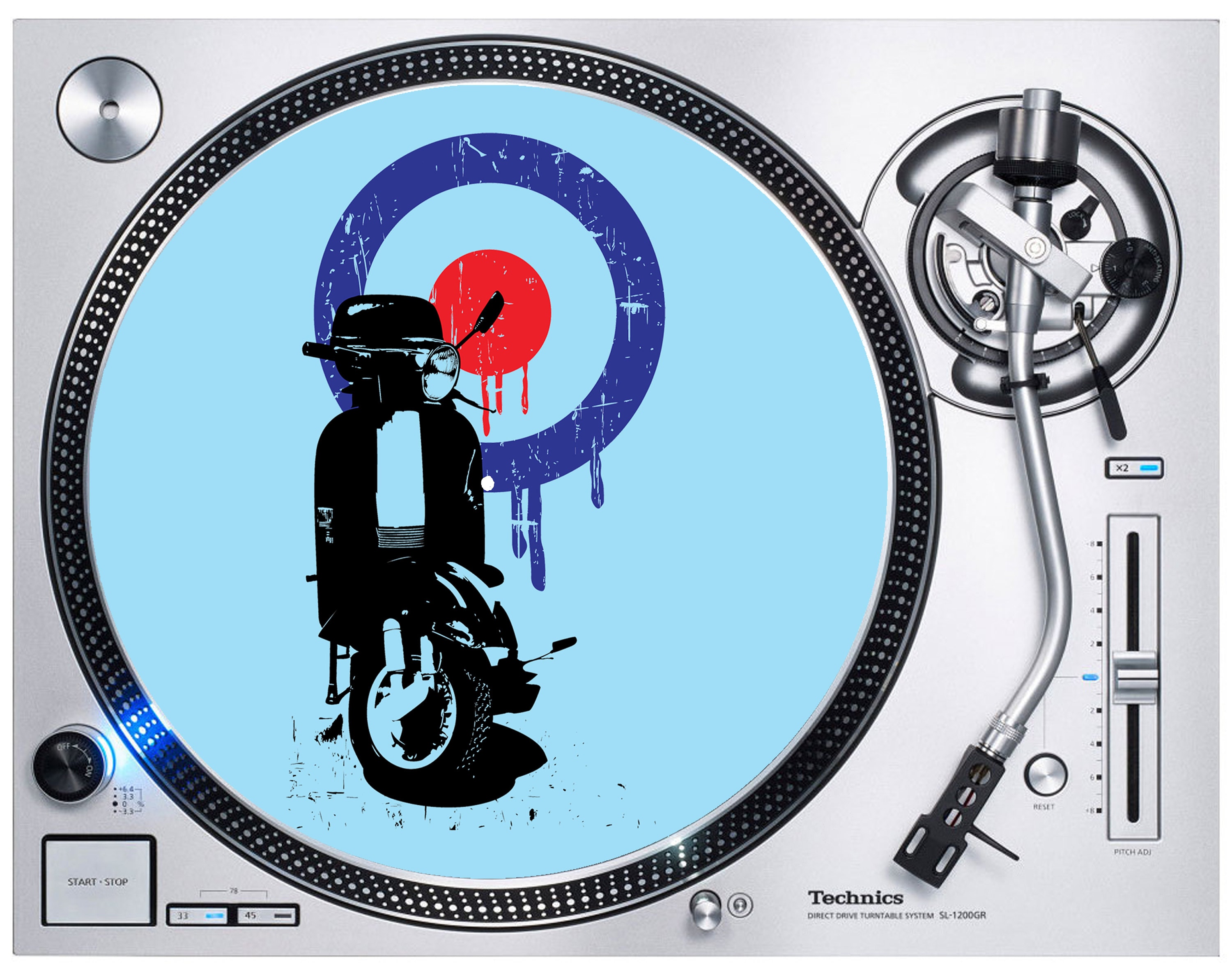 Mod Target Scooter Distressed DJ Slipmat Tocadiscos de vinilo Northern Soul Mods - Etsy España