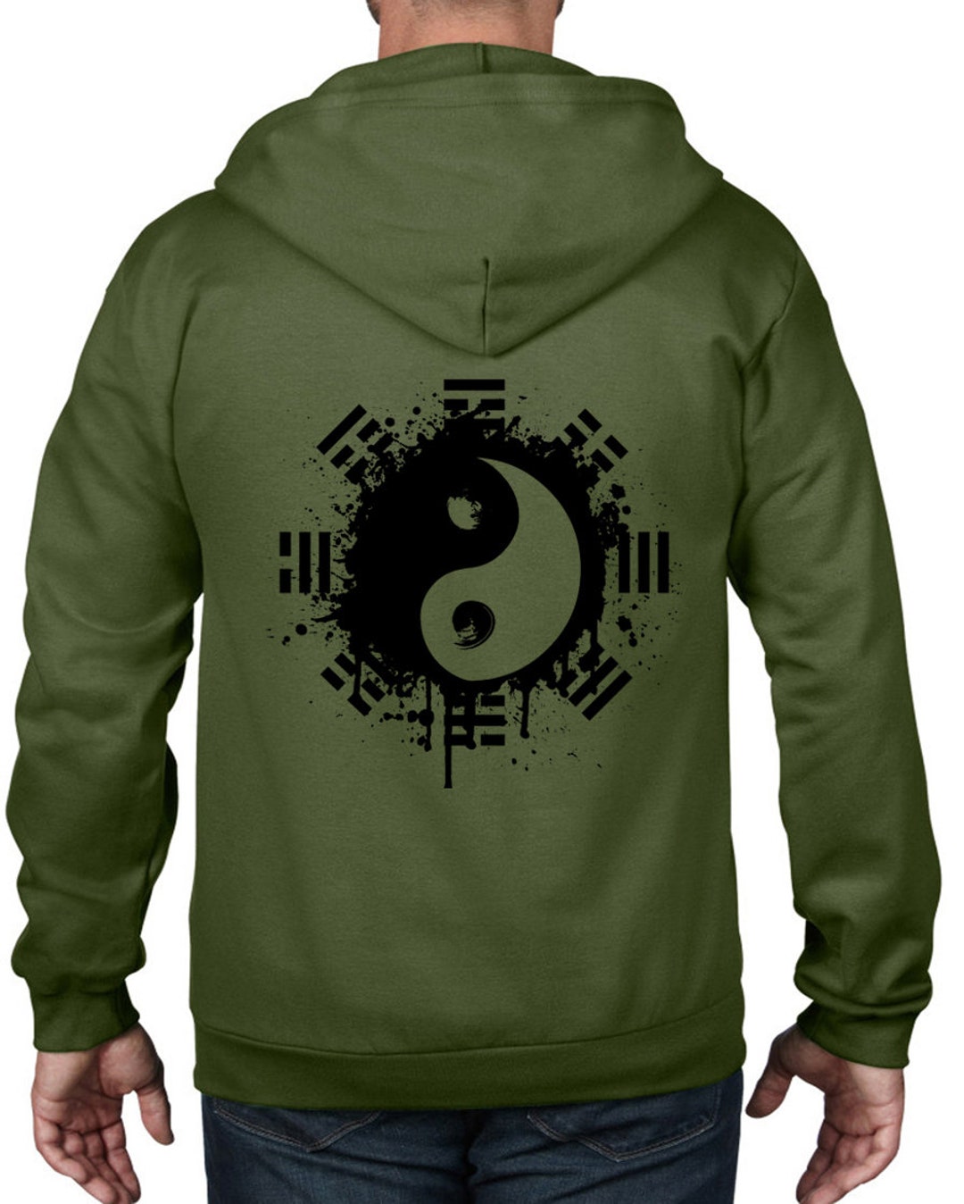 Yin & Yang Full Zip Hoodie - Etsy UK
