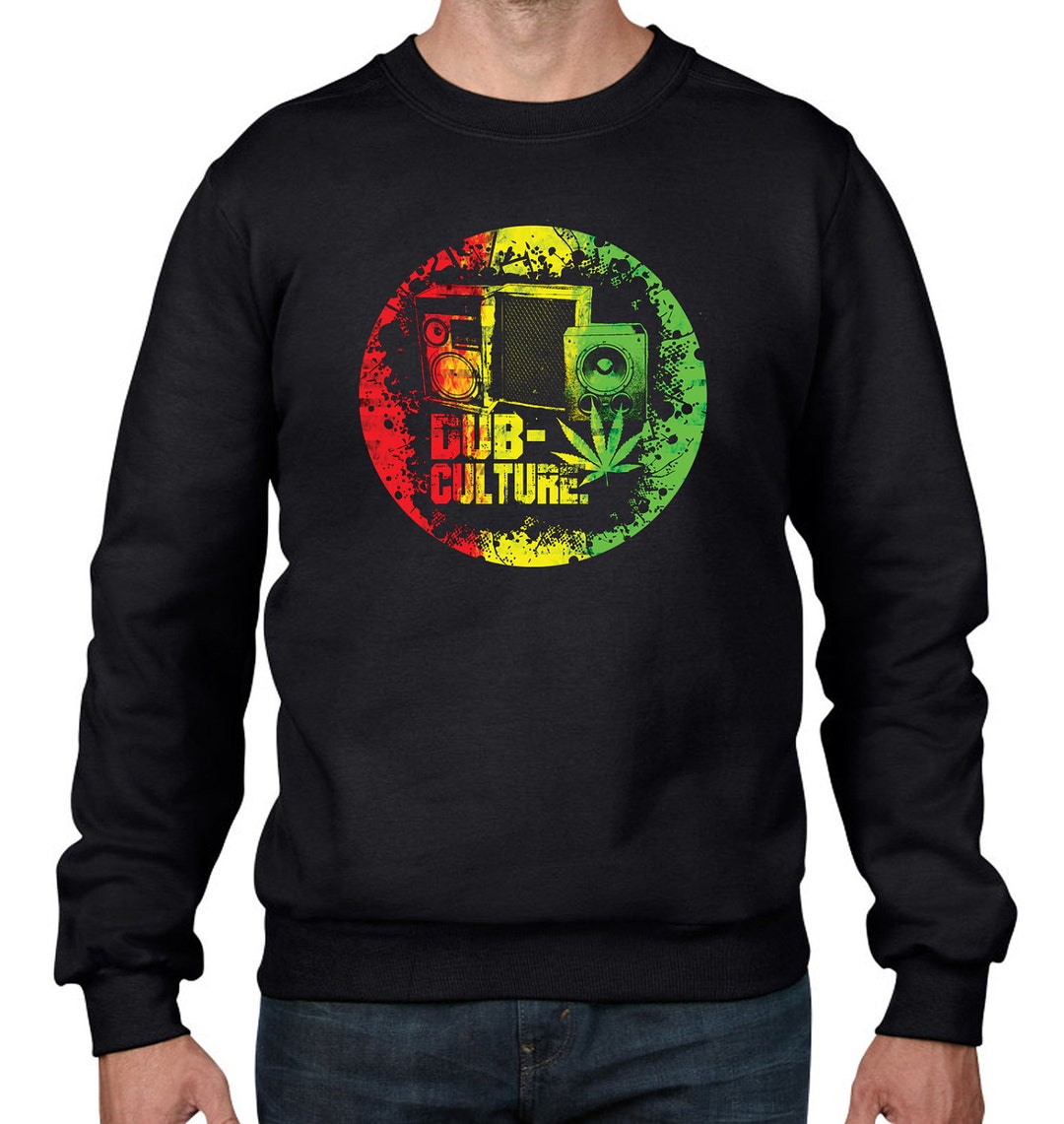 Dub Culture Men's Sweatshirt Jumper - Dub Reggae Rasta Jamaica ...