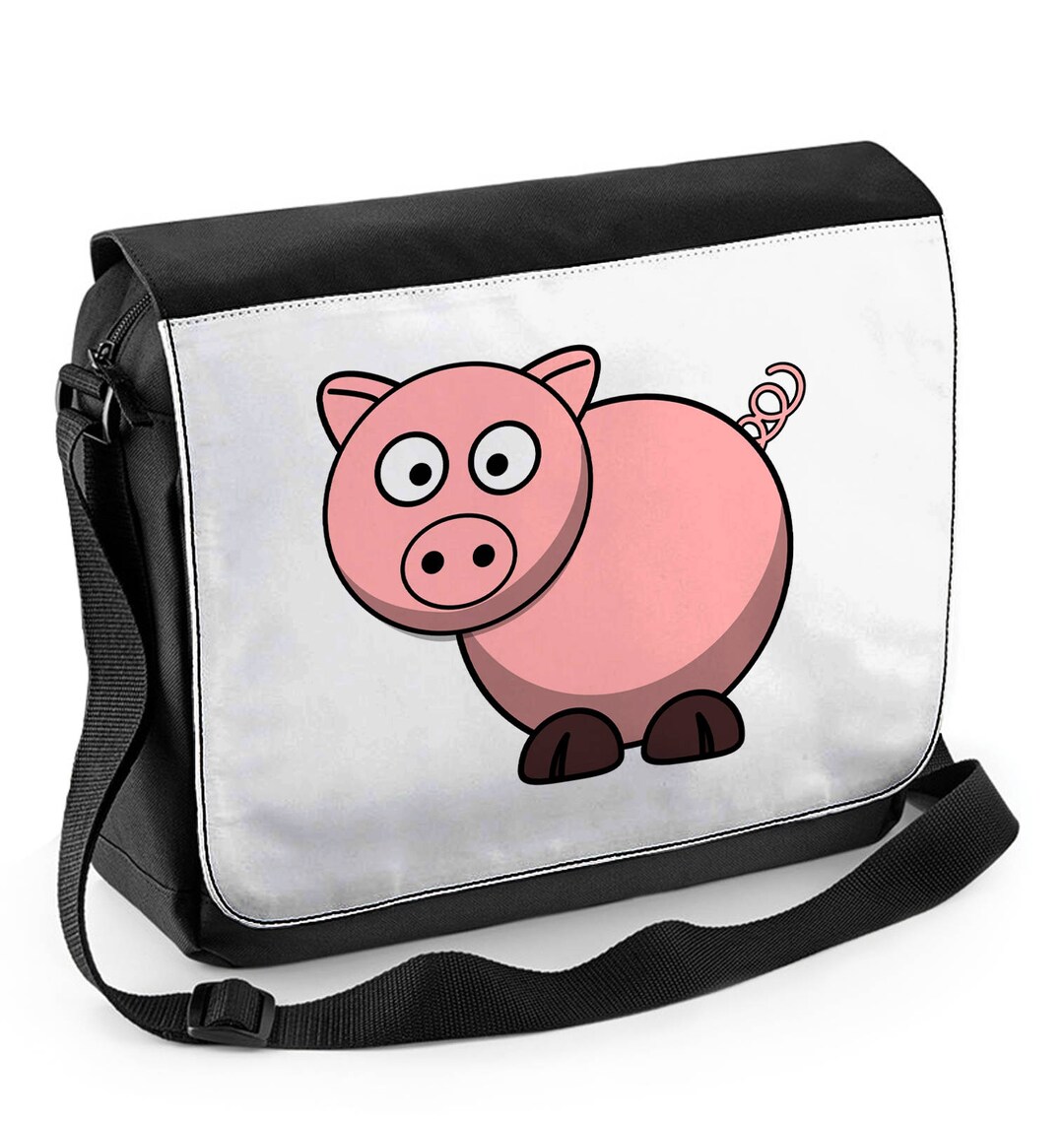 Cartoon Pig Laptop Messenger Bag Back to School College University - Etsy