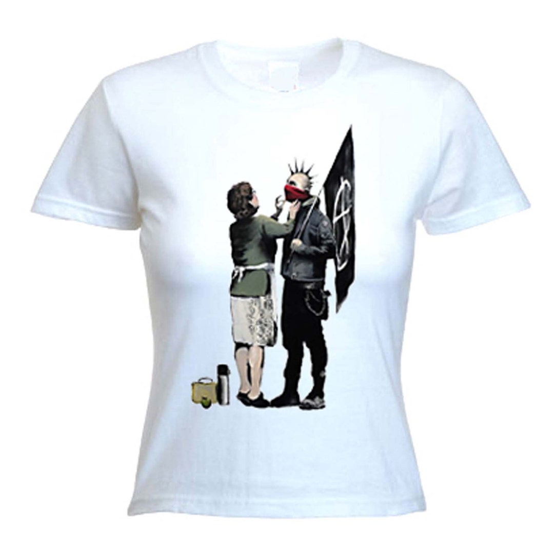 Banksy Punk Mum Women's T-shirt - Etsy