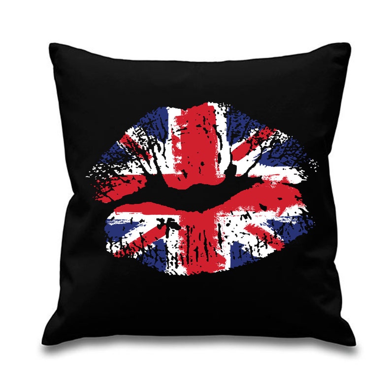 Union Jack Lips 18 X 18 Filled Sofa Throw Cushion - Etsy