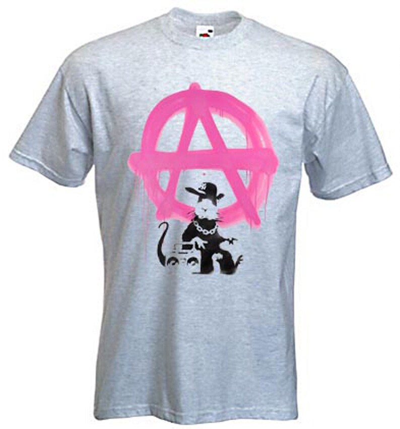 Banksy Anarchy Rat Men's T-shirt - Etsy