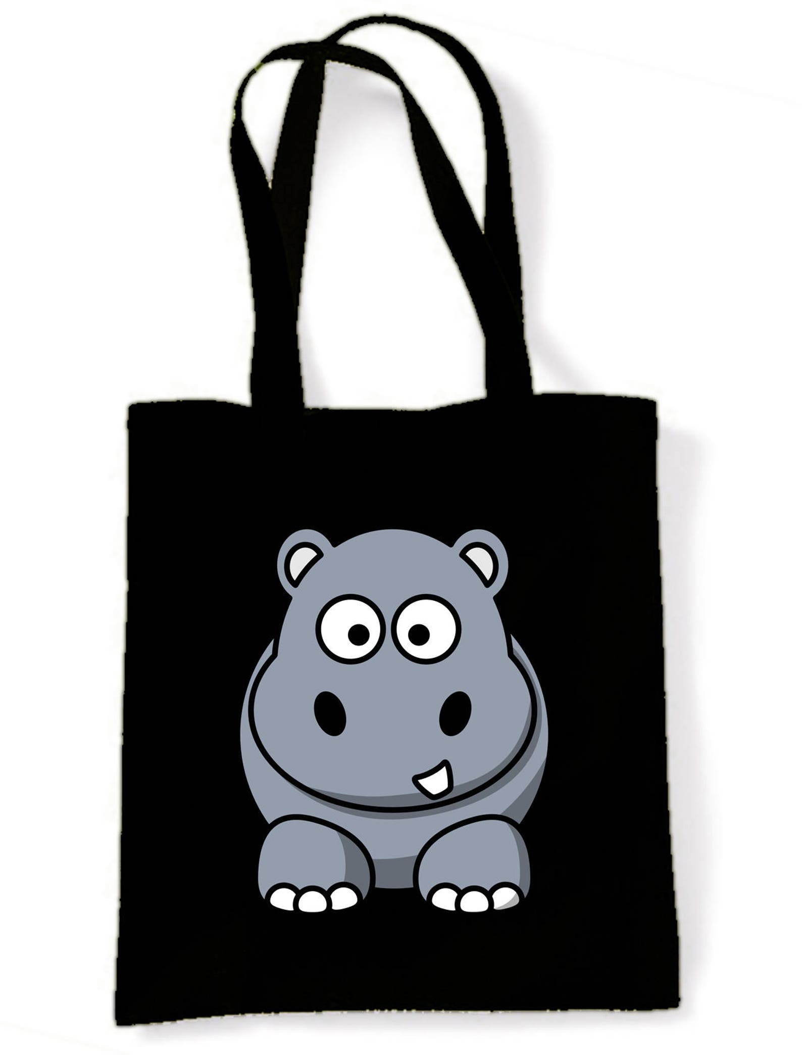 Cartoon Hippo Tote Shoulder Shopping Bag - Hippo Cute Animals Jungle - Etsy