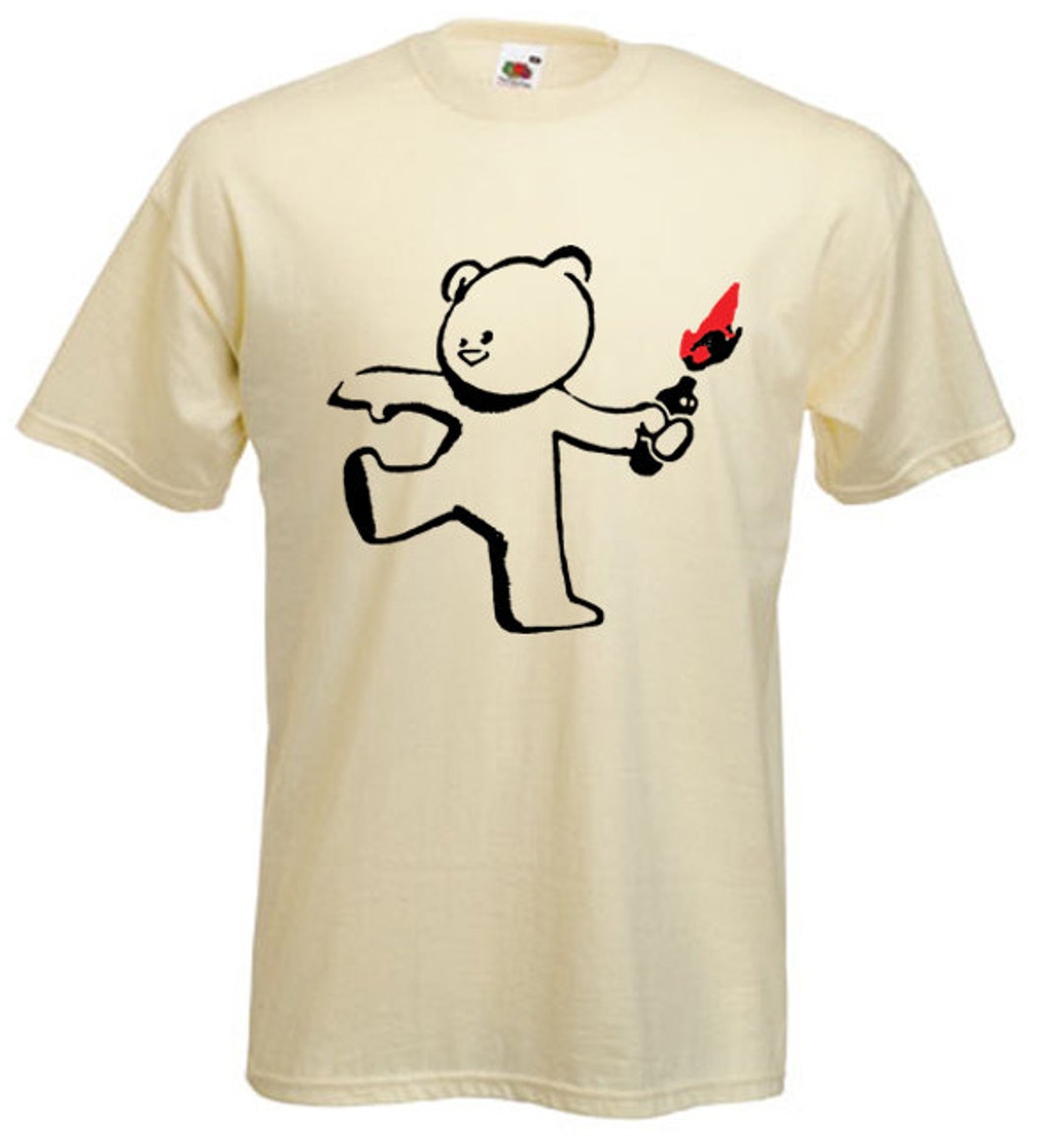 Banksy Teddy Mens T-shirt - Etsy