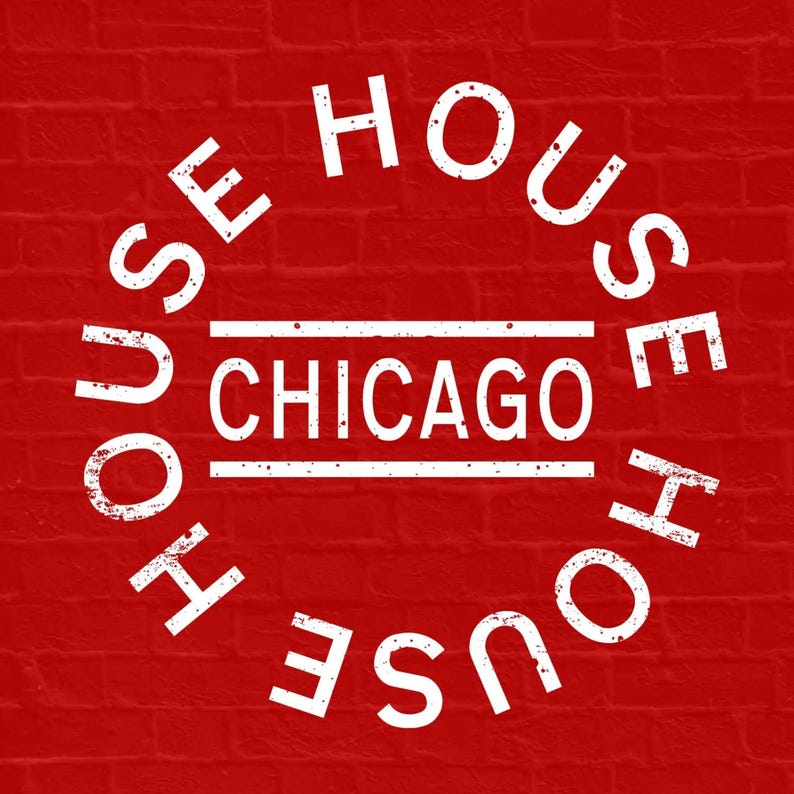 Chicago House Circle Logo House Music T Shirt - Old Skool Rave DJ Dance ...