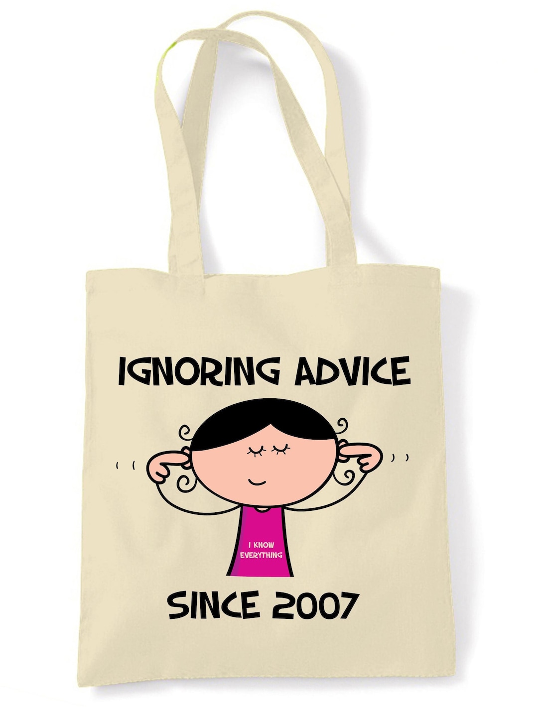 Ignoring Advice Since 2007 18th Birthday Tote Bag - Etsy