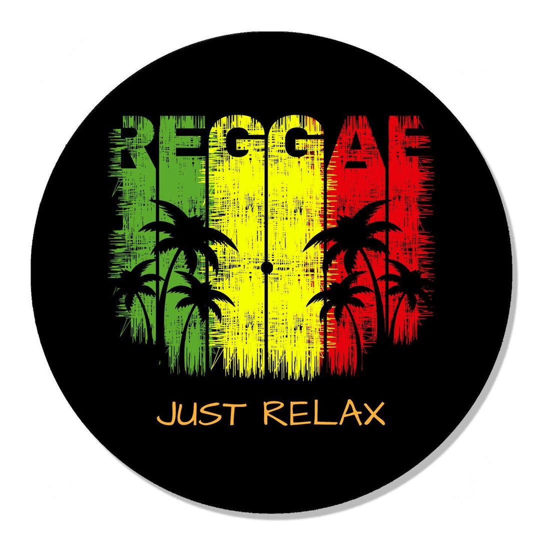 Reggae Just Relax DJ Slipmat - Rasta Bob Marley Technics Turntable ...