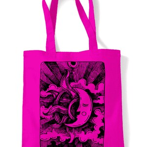Moon Design Large Print Tote Shoulder Shopping Bag - Holiday Festival ...