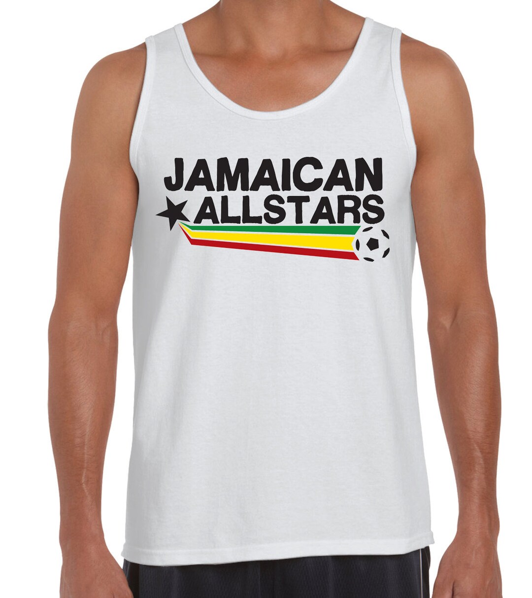 Jamaican Allstars Men's Vest Tank Top - Reggae Rasta Jamaica Football ...