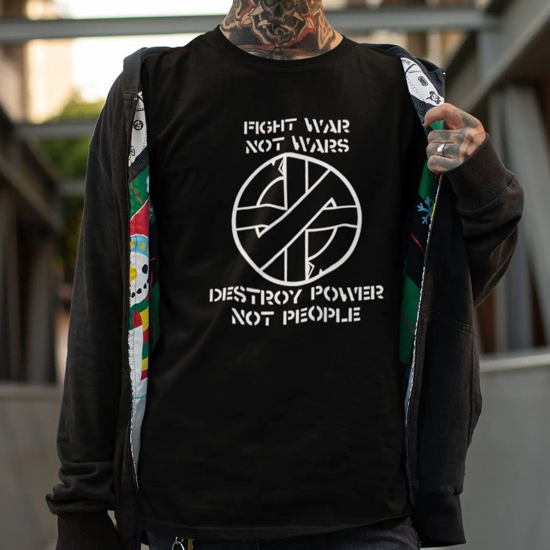 Crass Fight War Not War Men's T-shirt - Etsy