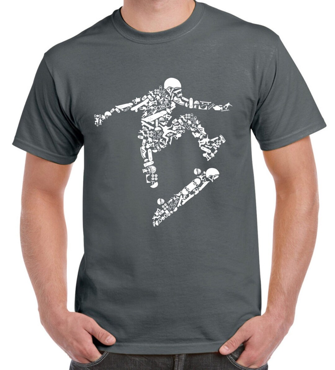 Skateboarder Men's T-shirt - Skateboard Skateboarding Clothing - Etsy UK