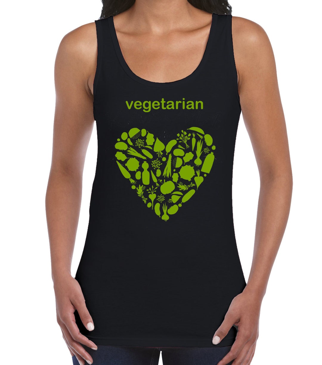 Vegetarian Heart Women's Vest Tank Top - Vegan Vegetarian Animal Rights ...