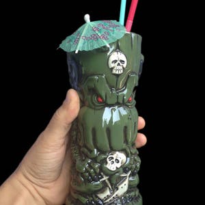 Cthulhu Tiki Mug , Mighty Cthulhu Tiki Mug , Colorful Hand Painted ...