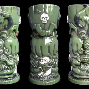 Cthulhu Tiki Mug , Mighty Cthulhu Tiki Mug , Colorful Hand Painted ...