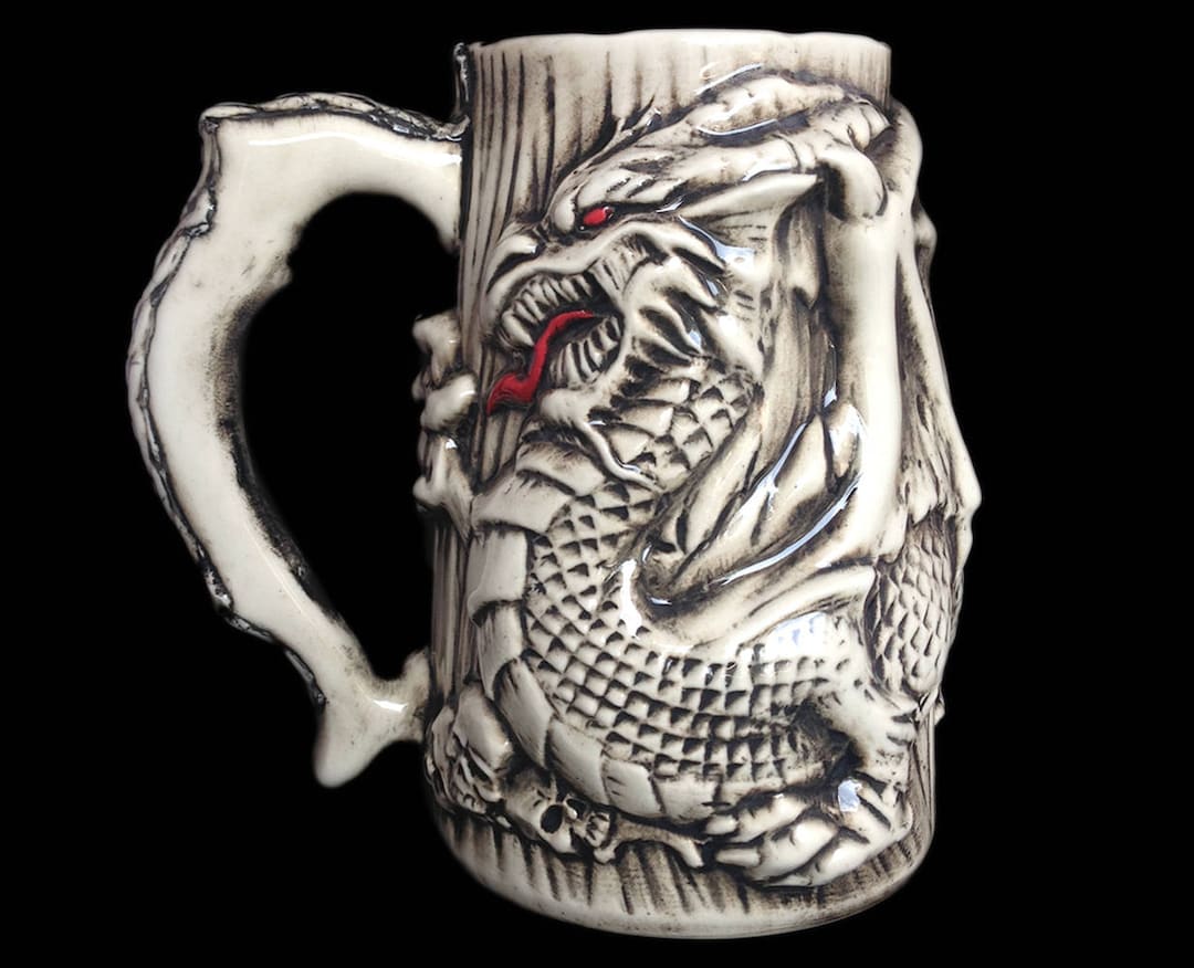 Dragon Beer Mug - Made to Order, Handmade Beer Tankard, Bierkrug - Etsy