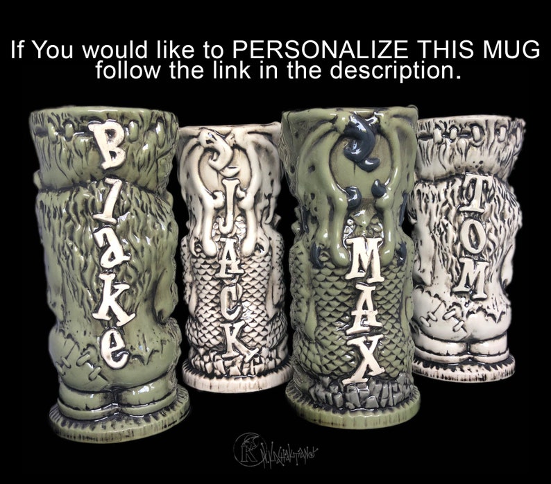 Cthulhu Tiki Mug Handmade Porcelain Mug Great Old One mug | Etsy