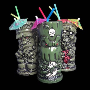 Cthulhu Tiki Mug , Mighty Cthulhu Tiki Mug , Colorful Hand Painted ...