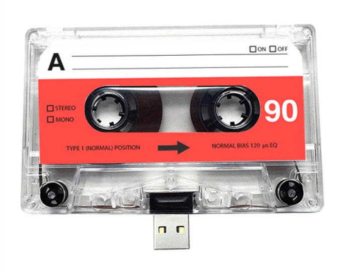 4GB/8GB/16GB USB Mixtape Retro Personalised Gift Partner, Birthday ...