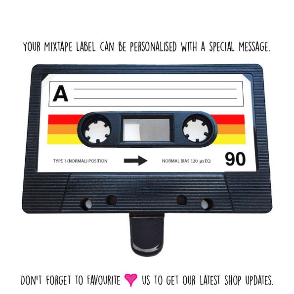 4GB/8GB/16GB USB Mixtape Retro Personalised Gift Loved One | Etsy