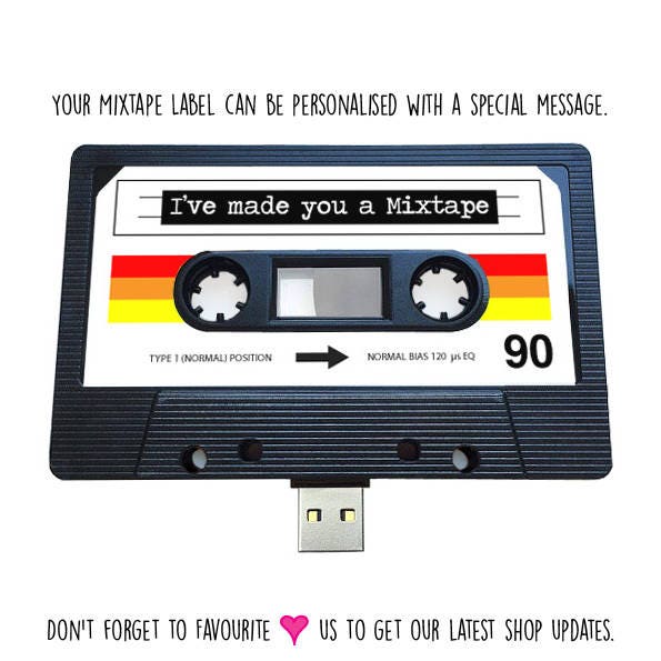Personalized USB Mixtape - Retro Cassette, Custom Giftbox - Etsy UK