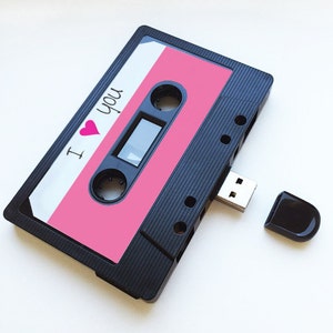 4GB/8GB/16GB USB Mixtape - Retro Personalised Gift - Love, Heart ...