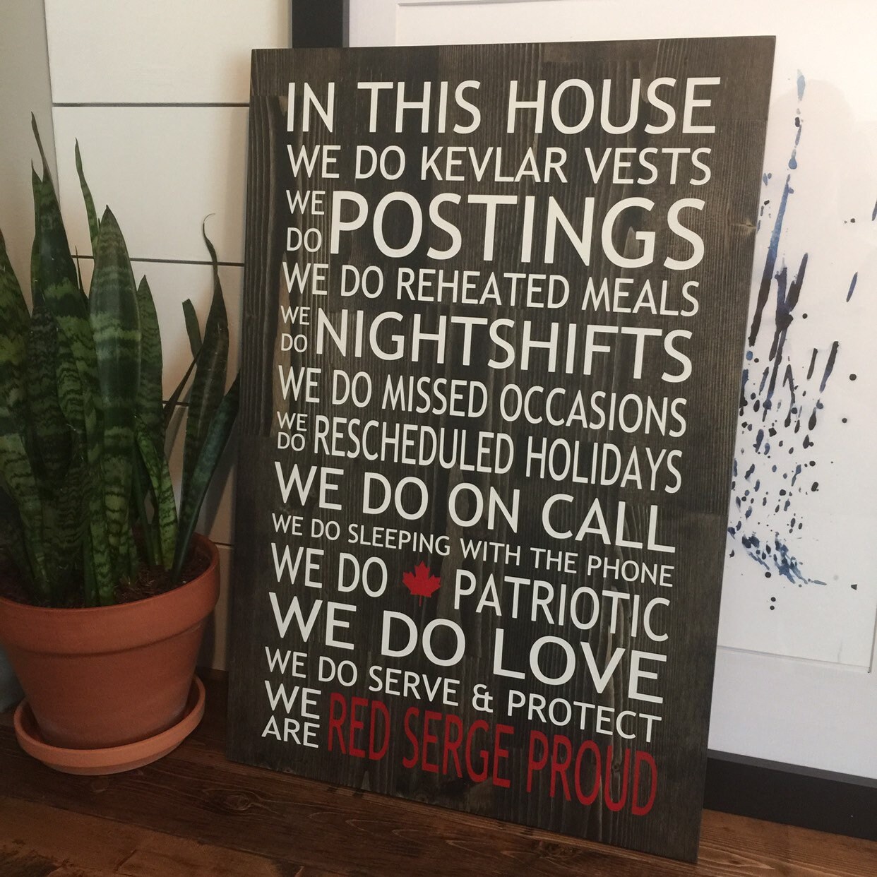 RCMP in This House Wood Sign - Etsy Canada
