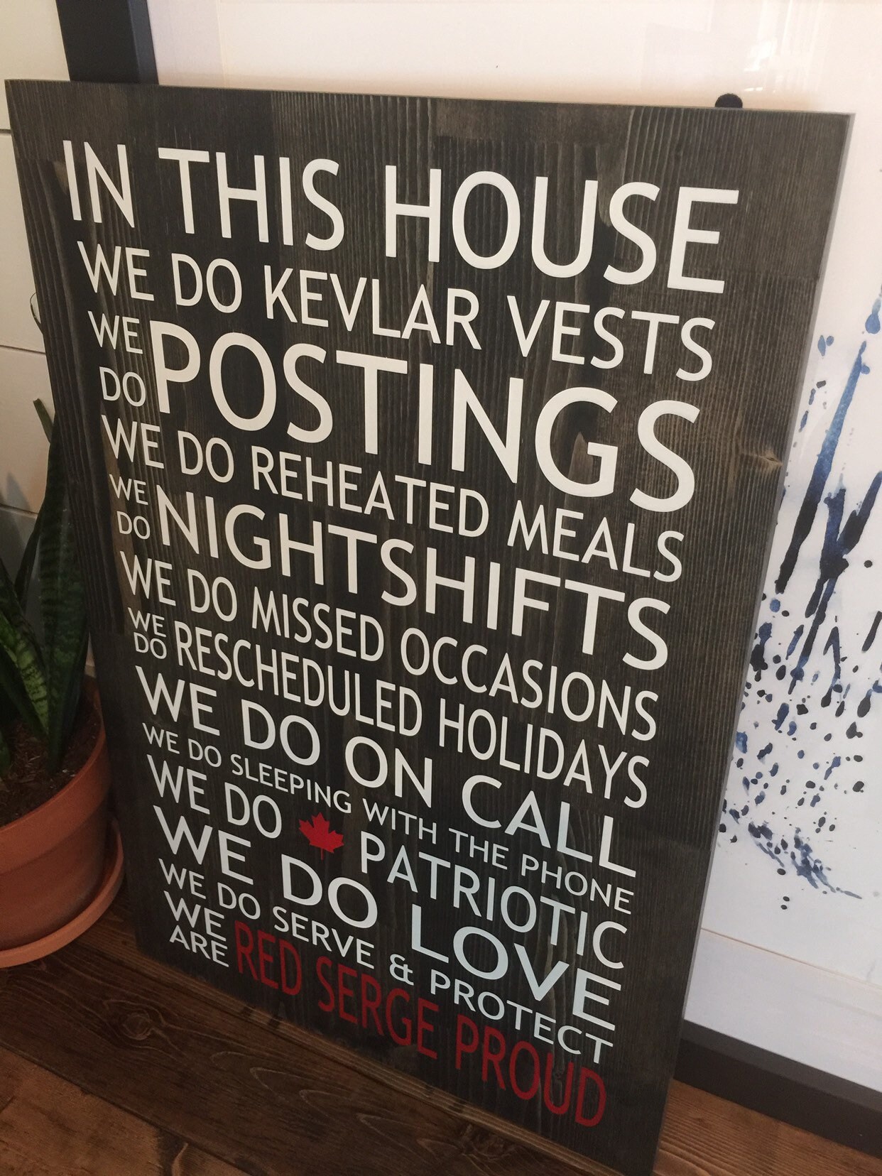 RCMP "in This House" Wood Sign - Etsy Canada